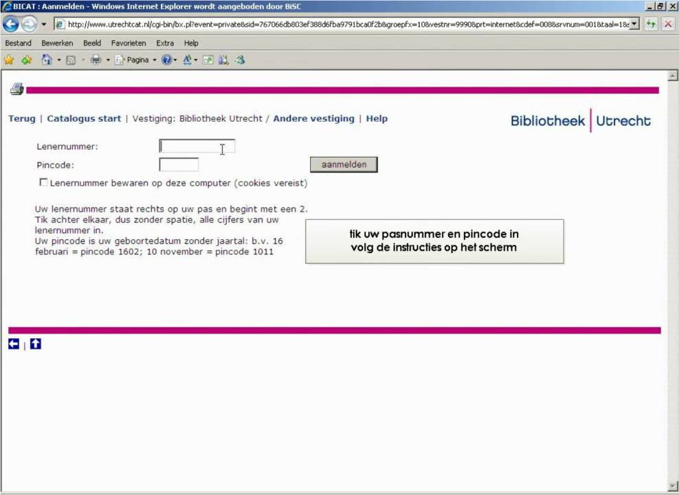 Bibliotheek Utrecht Aquabrowser, mijn menu - YouTube