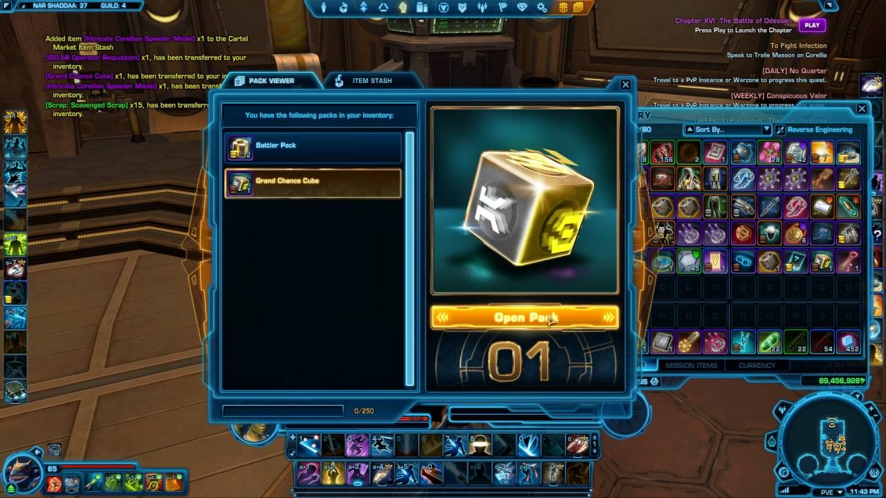 SWTOR Testing the New Pack opening Experience with Battler Packs (Best ...