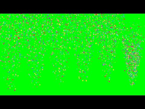 4K Free Confetti Animation in 5 different types on Green Screen