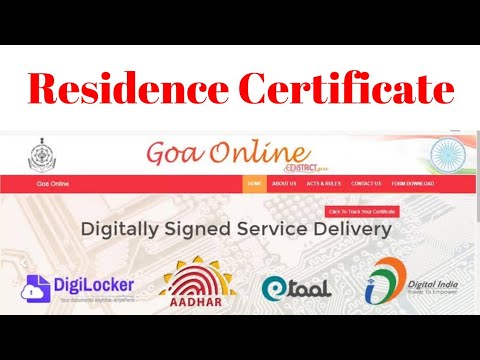 Goa Residence Certificate Application Format | How To Apply For ...
