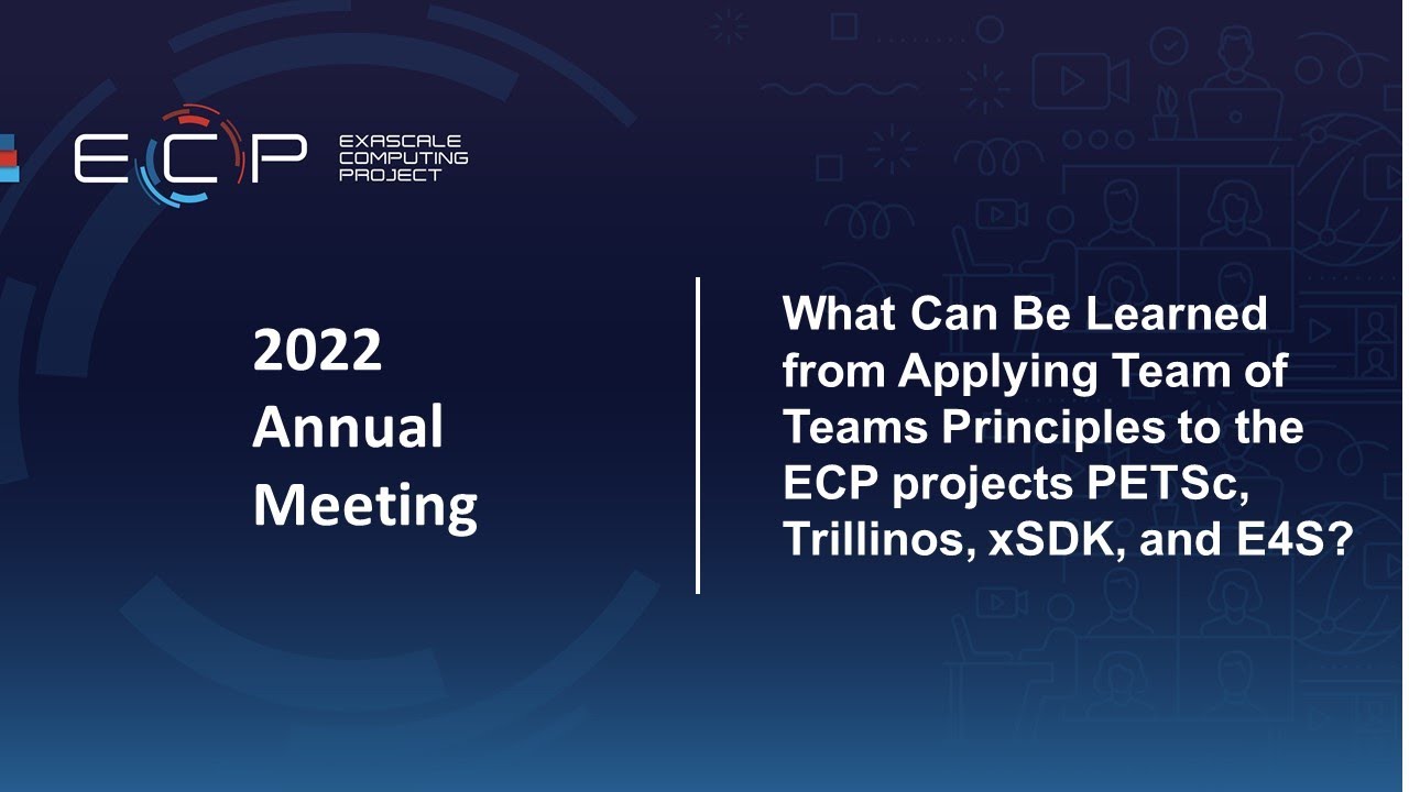 What Can Be Learned from Applying Team of Teams Principles to the ECP ...