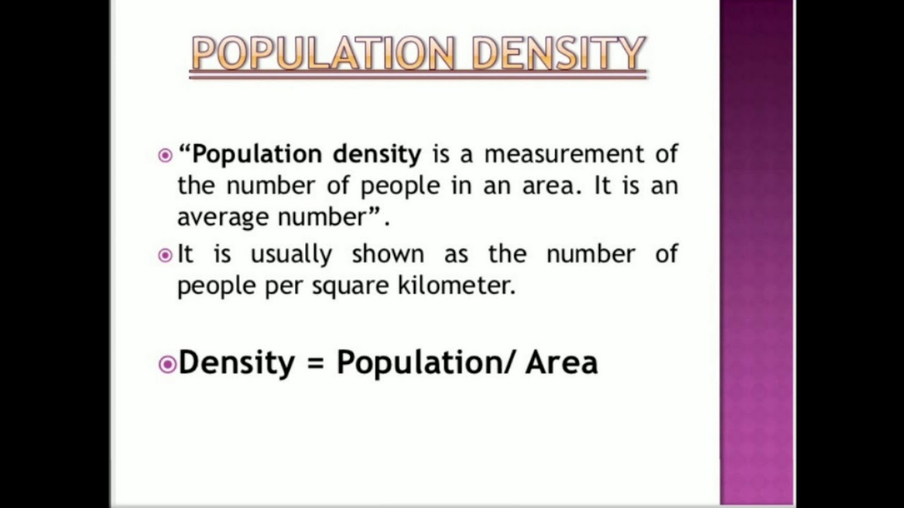 Population Density - YouTube