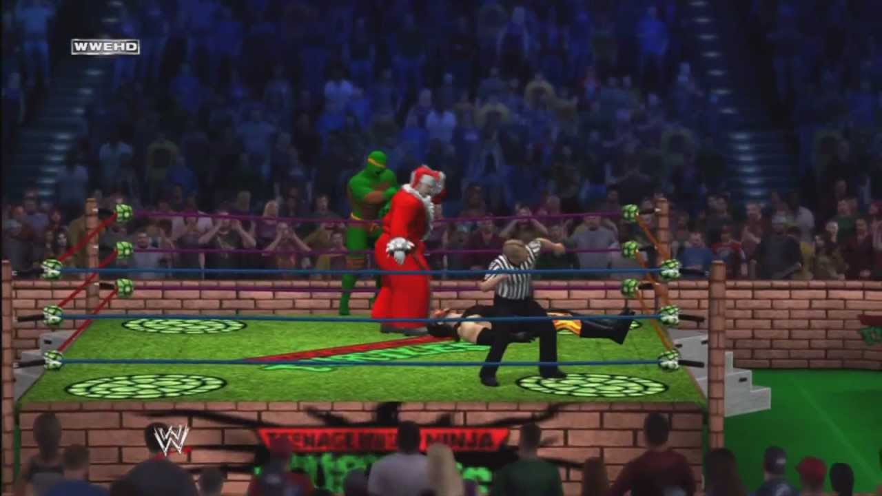 WWE '12 - One On One Match Masked Kane Vs Santa Claus (Commentary With ...