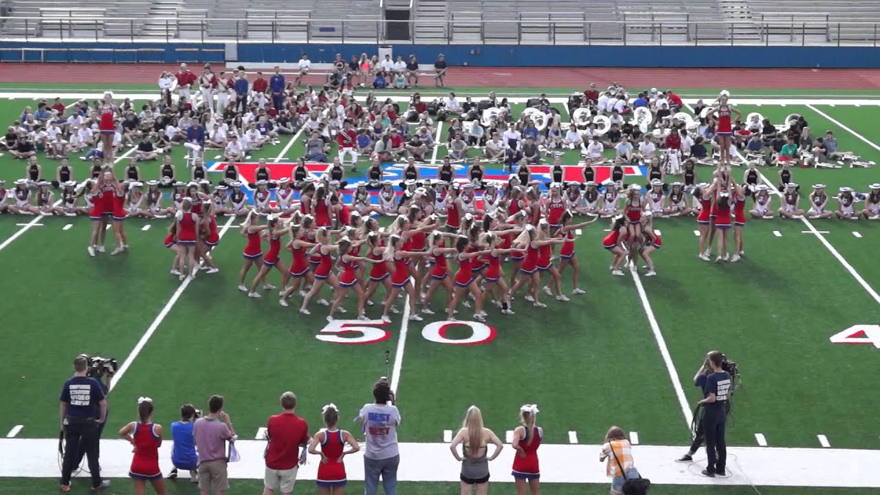 Westlake Chaps Cheer Homecoming pep rally 9 18 15 - YouTube
