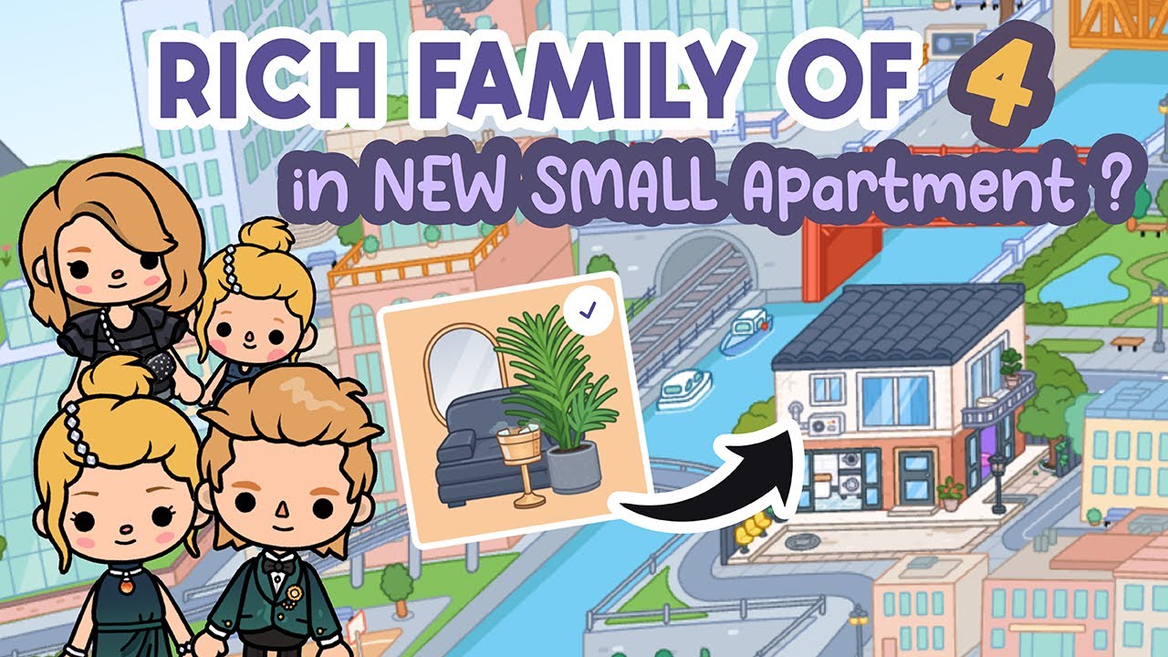 RICH FAMILY in NEW Small APARTMENT MODERN MANSION House Home TOCA BOCA ...
