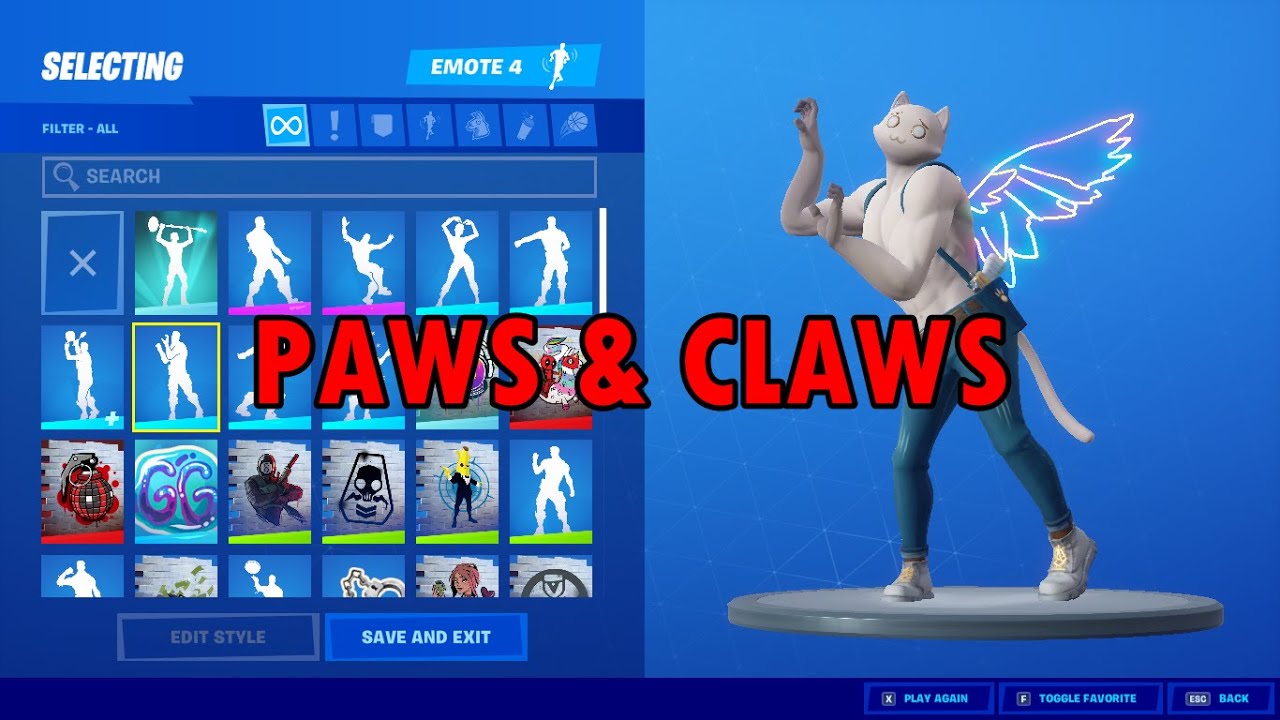 FORTNİTE PAWS & CLAWS EMOTE - YouTube