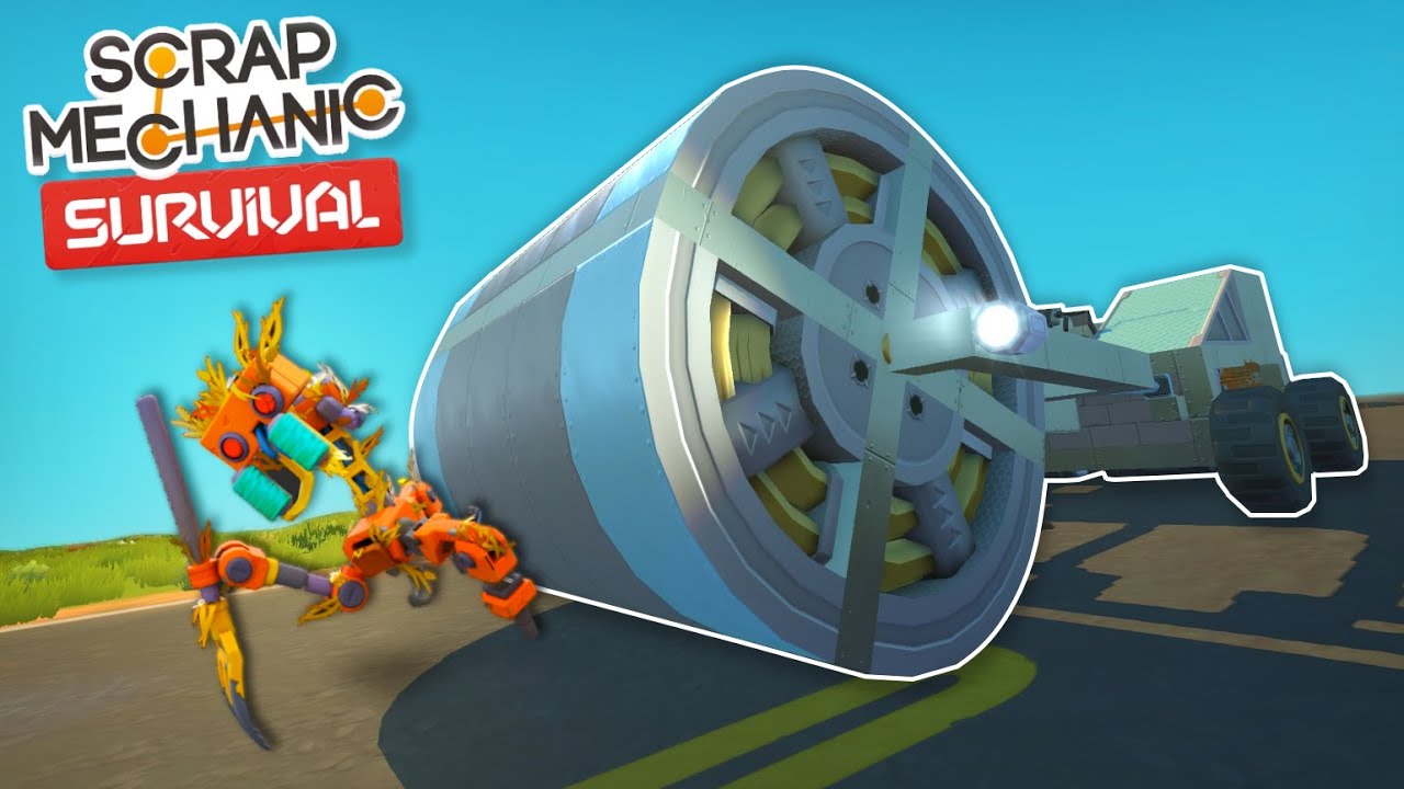 Will this Steamroller Crush my Enemies? - Scrap Mechanic Survival #30 ...