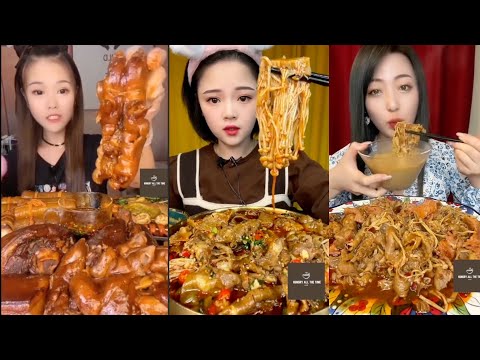 ASMR Mukbang Chinese Eating Show | Malatang 🍲, Chinese Jokbal 🍖, ...