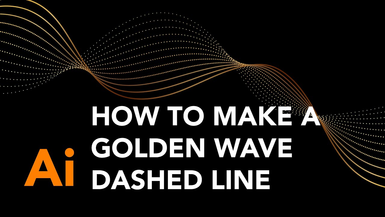 Golden Wave Dashed Line | Illustrator Tutorial - YouTube