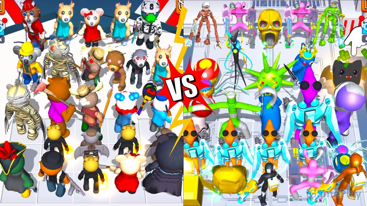 Color Friend vs 100 Doors Vs Rainbow Piggy End Chapter ⭐ Merge ...