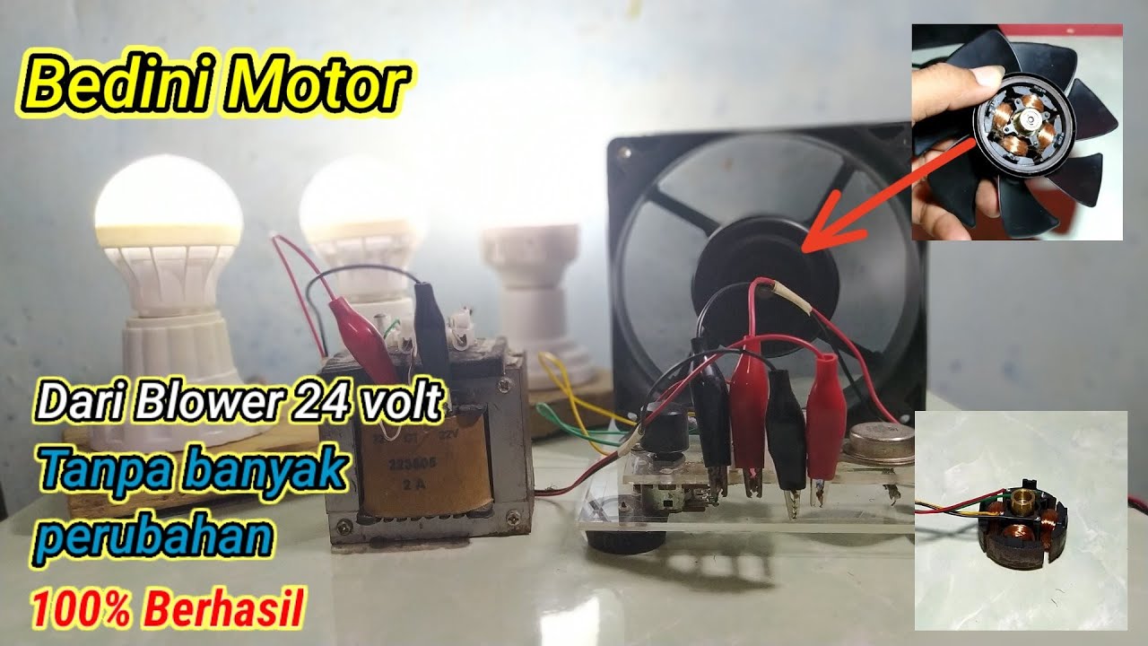 Membuat Bedini Motor dari Blower 24 volt - YouTube