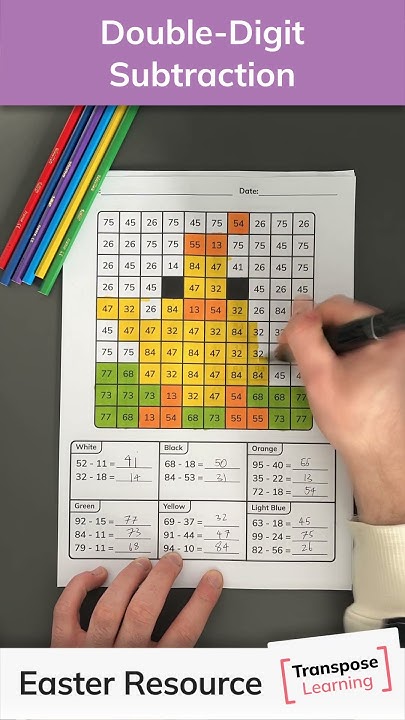 Easter Double-Digit Subtraction Mystery Pictures!🐥 - YouTube