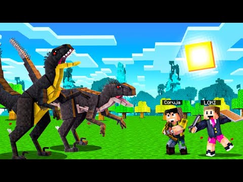CASAL DE SCORPIOS REX ESCAPARAM NO JURASSIC WORLD NO MINECRAFT !! - YouTube