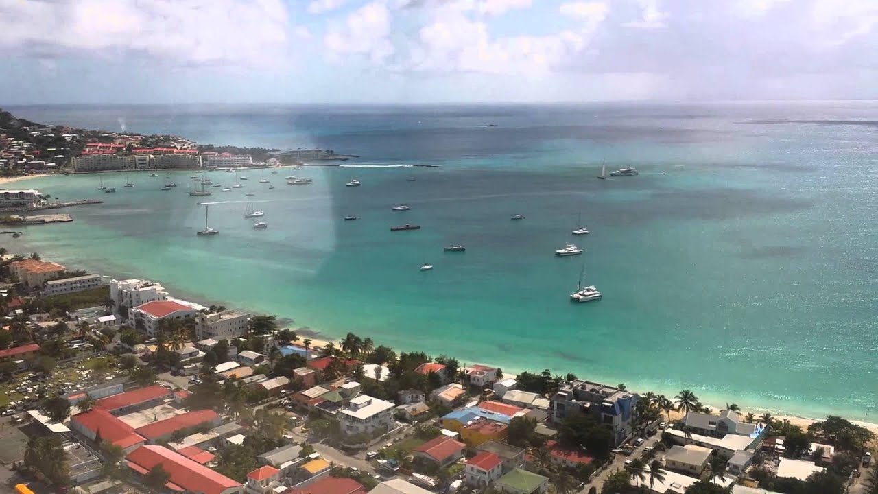 KLM 747 St Maarten Take Off, Buisness Class 71K Upper Deck - YouTube