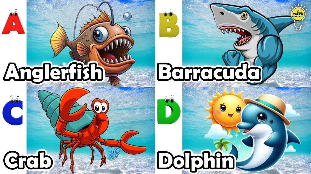 ABC Sea Animals song | Learn Alphabets | English and Animals for Kids ...