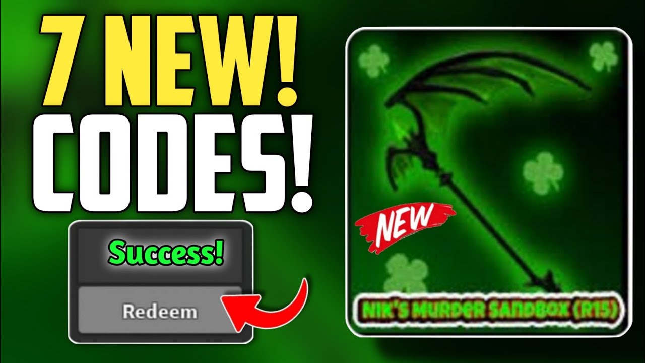 *NEW* ALL WORKING CODES NIK'S MURDER SANDBOX - 2024 | ROBLOX NIK'S MURDER SANDBOX CODES! - YouTube