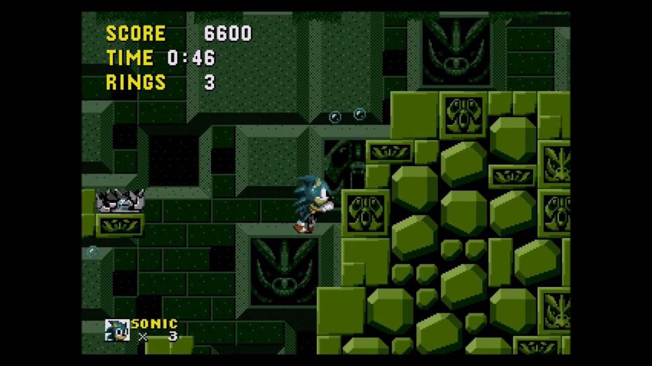 S2 Nick Arcade Sonic in Sonic 1 - Labyrinth Zone Water Bug - YouTube