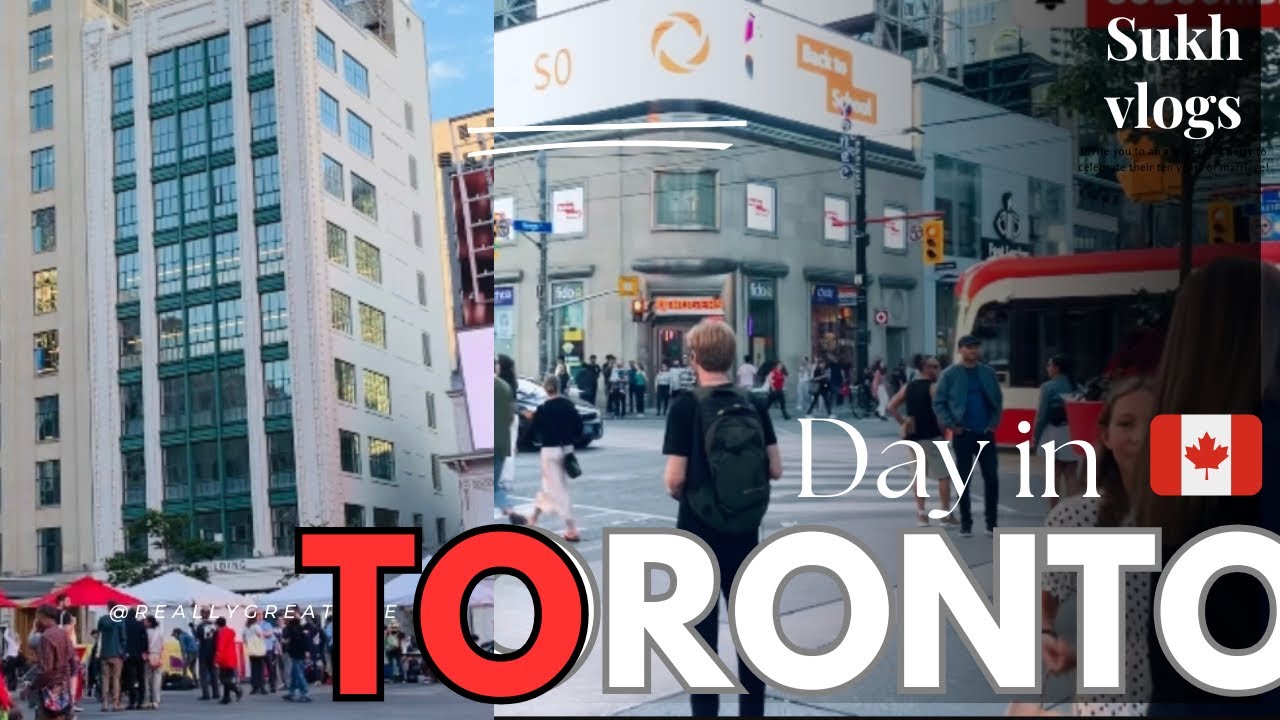 First Day In Toronto🇨🇦 | Canada Day in Toronto | Toronto 4k night walk ...