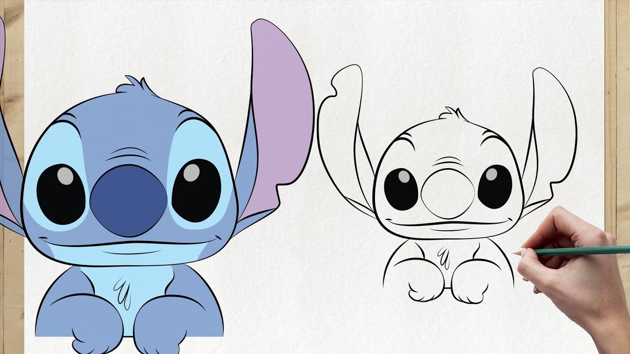 Cómo Dibujar a STITCH 👽 | Lilo & Stitch | Tutorial de Dibujo Paso a ...