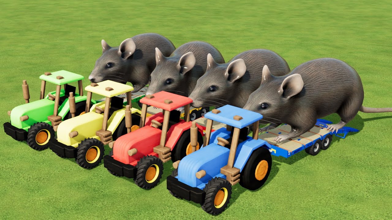 BIG MOUSE TRANSPORTING WITH TOY TRACTOR|FARMING SIMULATOR 22 - YouTube