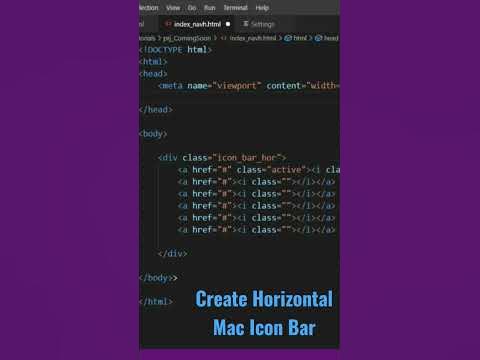 Fontawesome Icon Bar using #HTML and #CSS #htmlcss #webdevelopment # ...