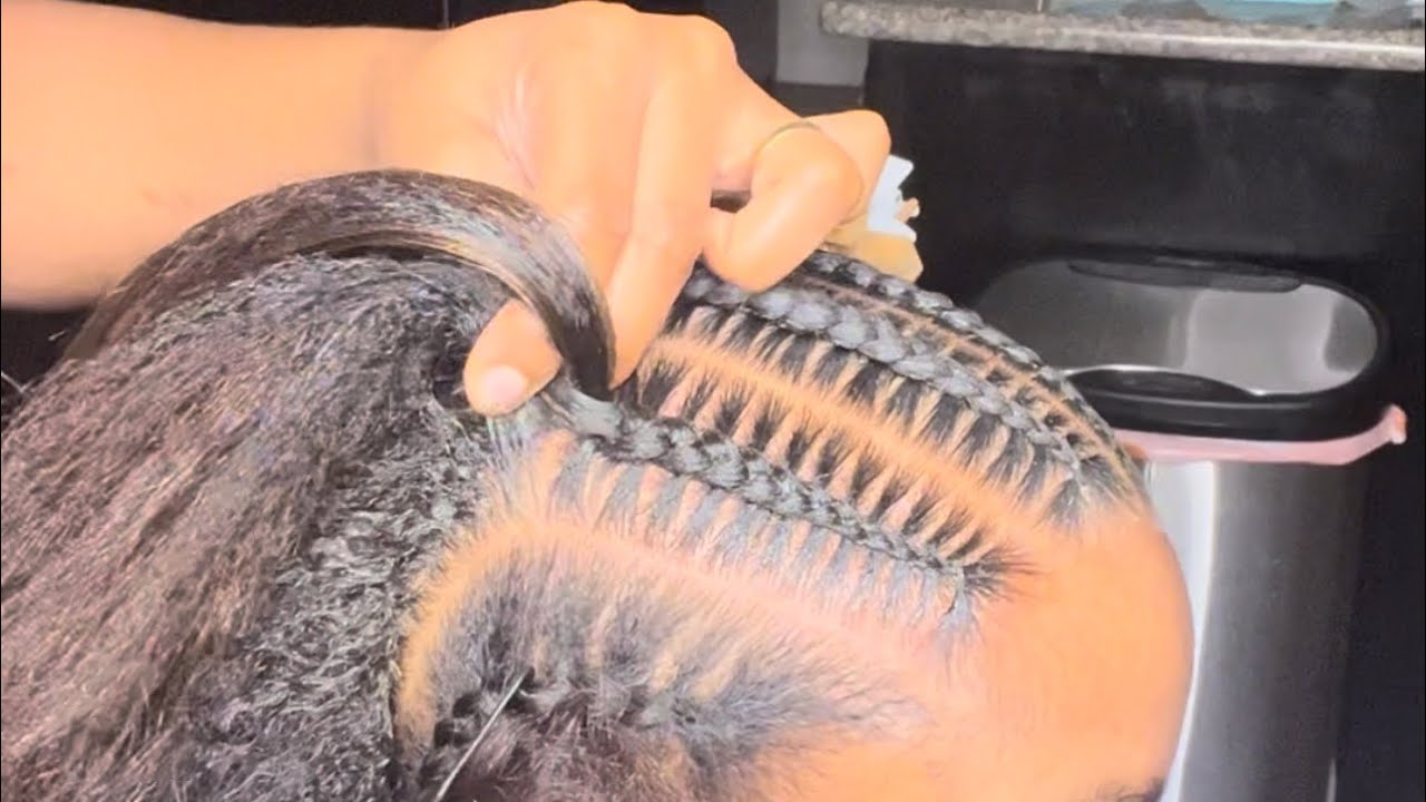 How to : Stitch braid (tutorial) with braiding hair 😮‍💨 || DiamondReann ...