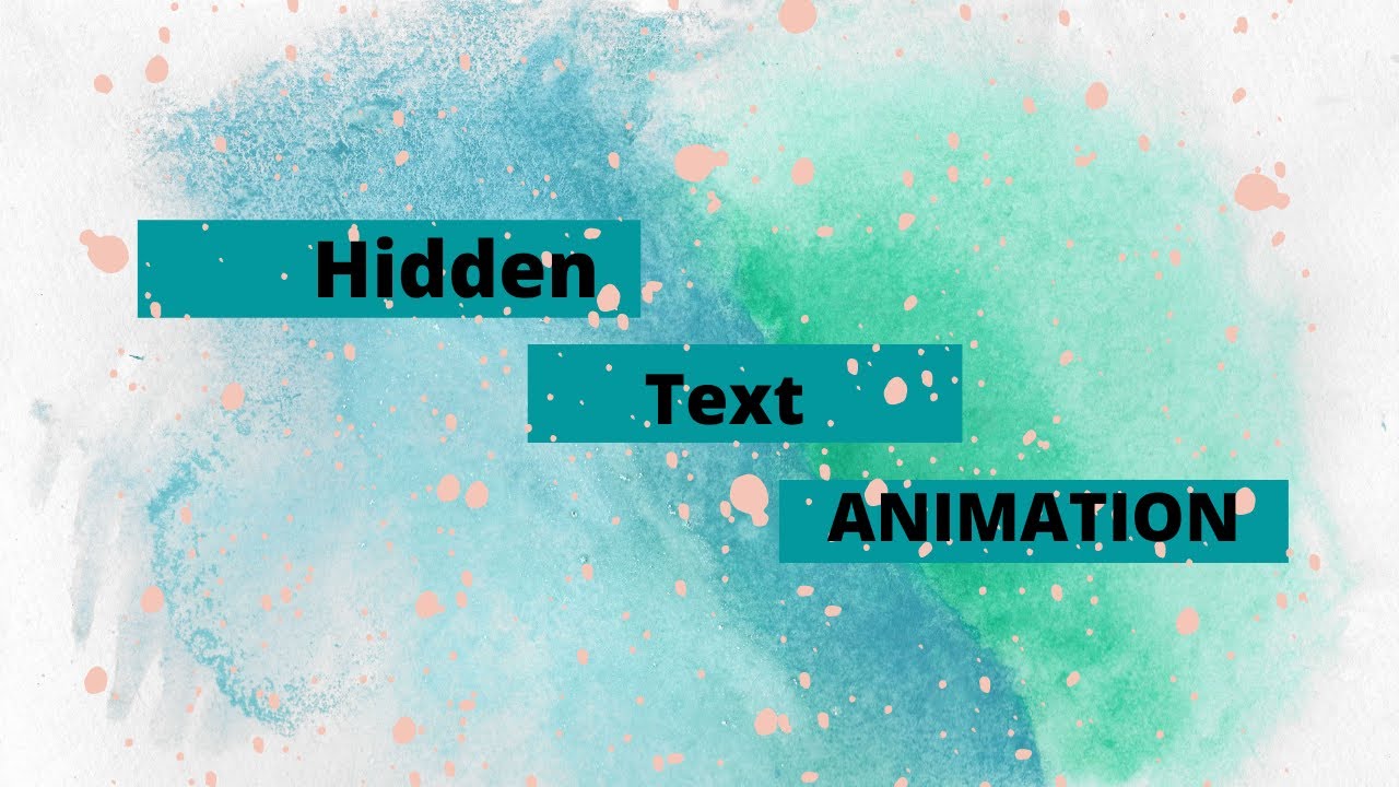 Hidden Text Animation in After Effects - YouTube