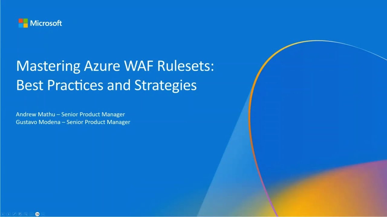 Mastering Azure WAF Rulesets: Best Practices and Strategies - YouTube