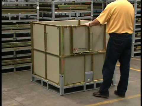 Milford Quad Box (Modular) folding IBC - YouTube