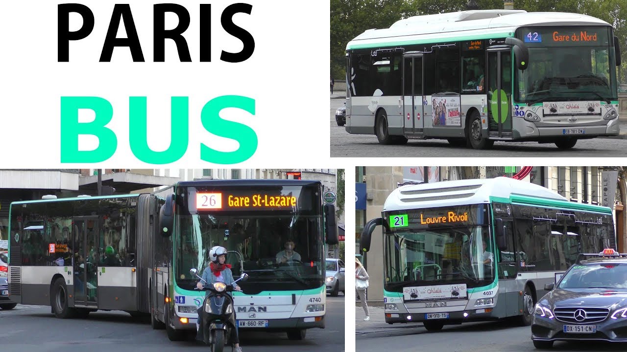PARIS BUS RATP- Iveco & MAN - Various buses original sound - Mitfahrt ...