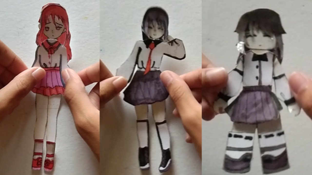 Paper crafts/How to make a paper doll - YouTube