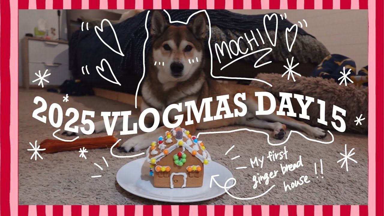 2025 Vlogmas DAY15 初めての！ジンジャーブレッドハウス作り！ 【アメリカ生活】 - YouTube
