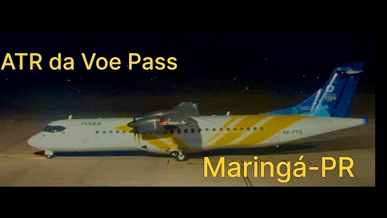 Avião ATR companhia aérea Voe Pass em Maringá - PR - YouTube