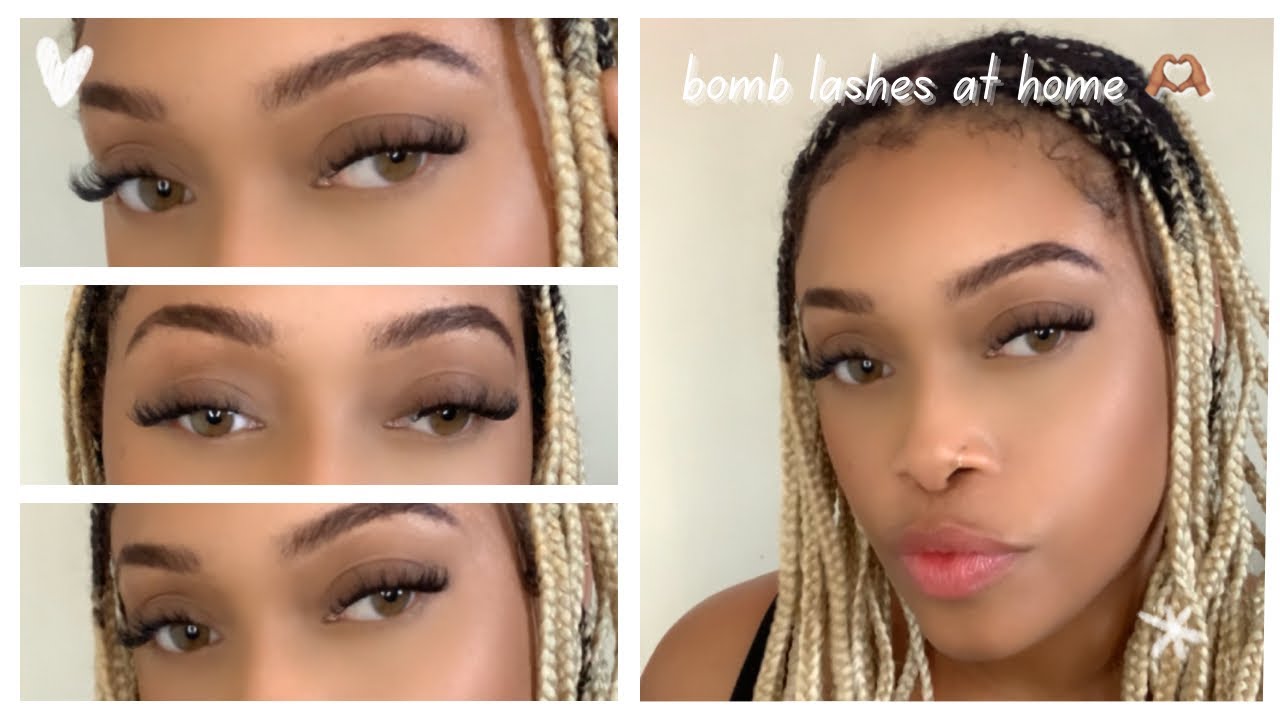 DIY EyeLash Extensions , My Easy New technique II Making 3 clusters ...