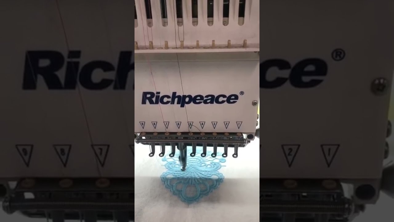 How to manufacture Lace and Sari by Richpeace embroidery machine#lace ...