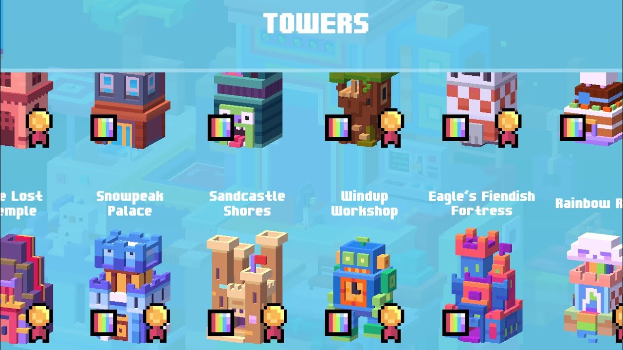 Rainbow Rift with all 11 towers 2... - YouTube