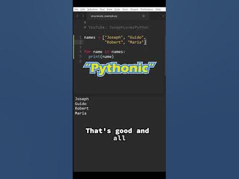 Python Pro-Level Trick: Enumerate! - YouTube