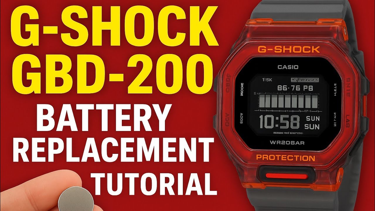 How to Replace Battery on Casio G-Shock GBD-200 - YouTube