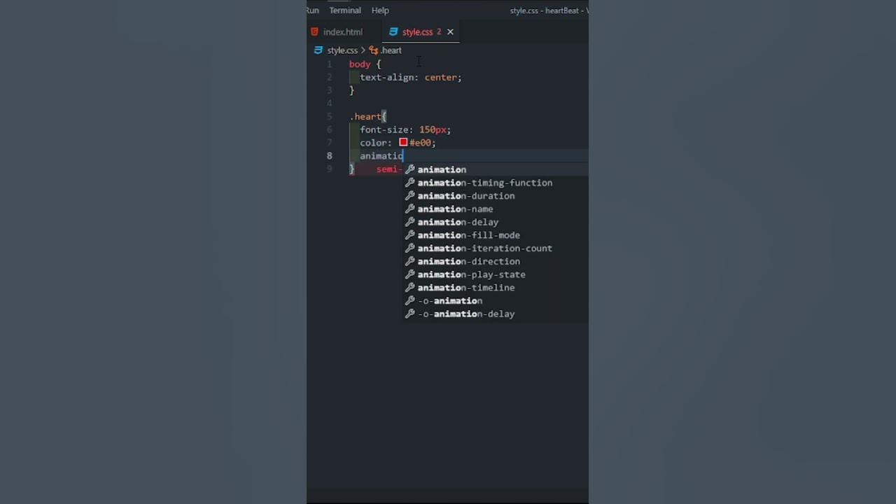 How To Create Css Animation Heartbeat Animation Shorts Css Code Htmlcss Youtube