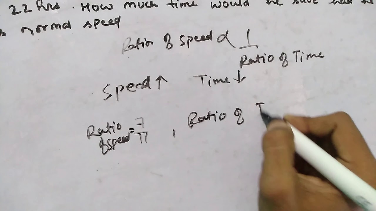 Speed time and distance...usual speed question - YouTube