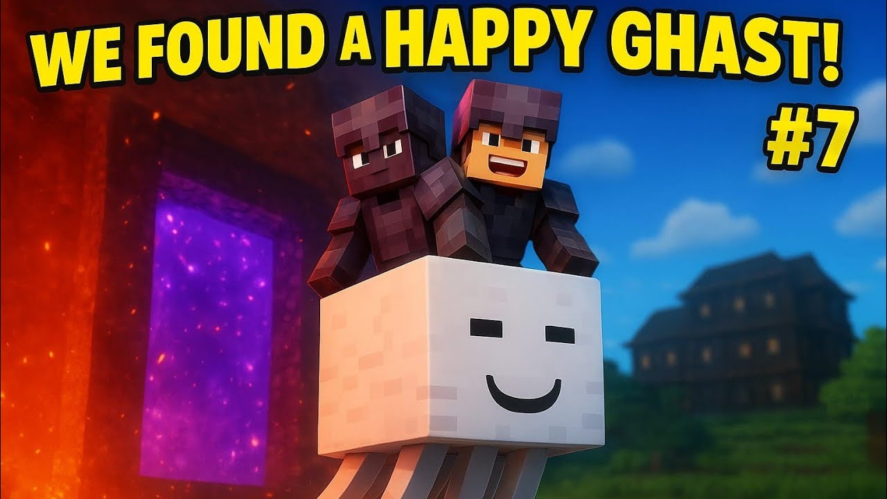 😱 We Found a HAPPY GHAST in the NETHER! | Minecraft #7 - YouTube