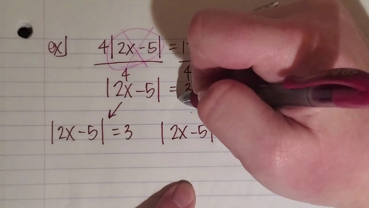 Solving Three-Step Absolute Value Equations with a Coefficient - YouTube