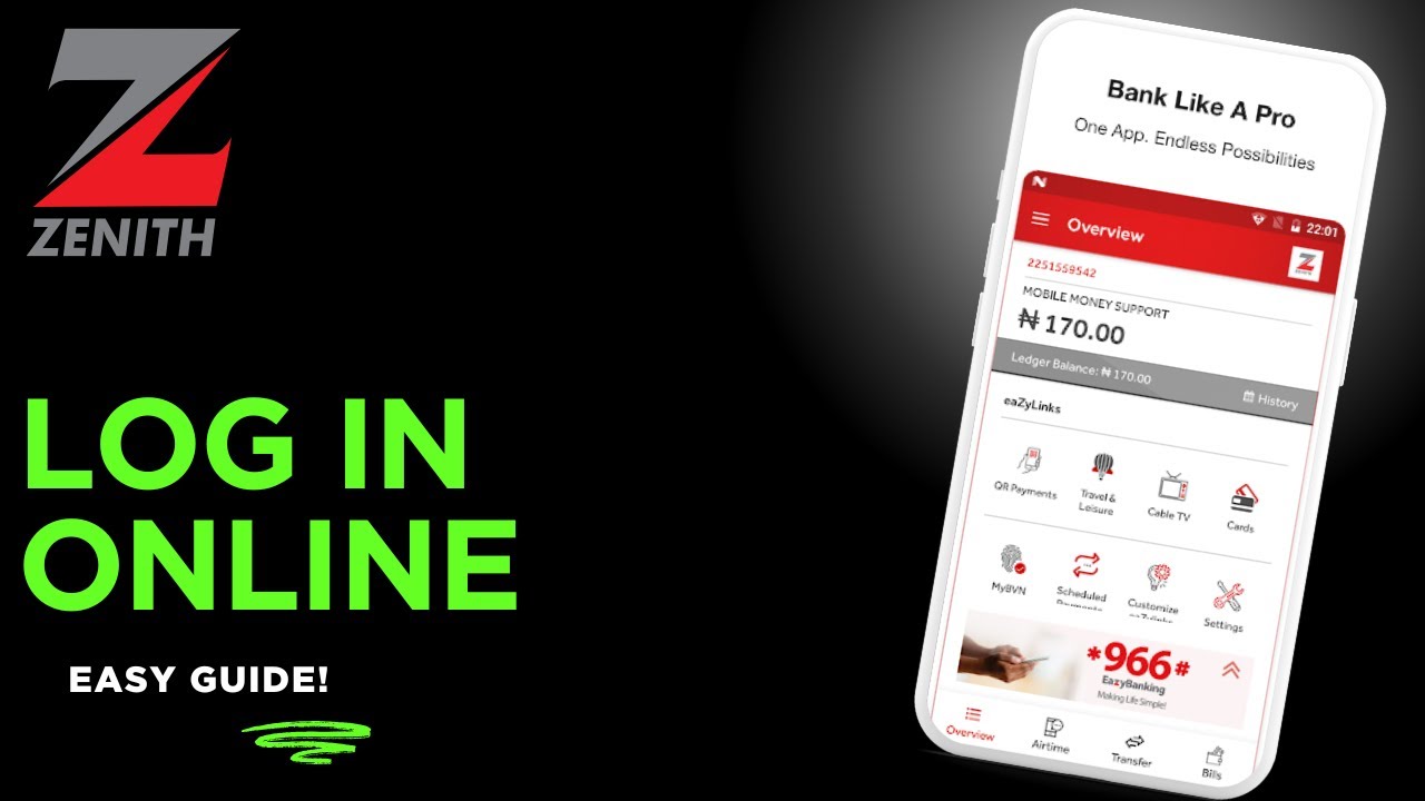 How to Login to Zenith Bank's online banking - Nigeria - YouTube