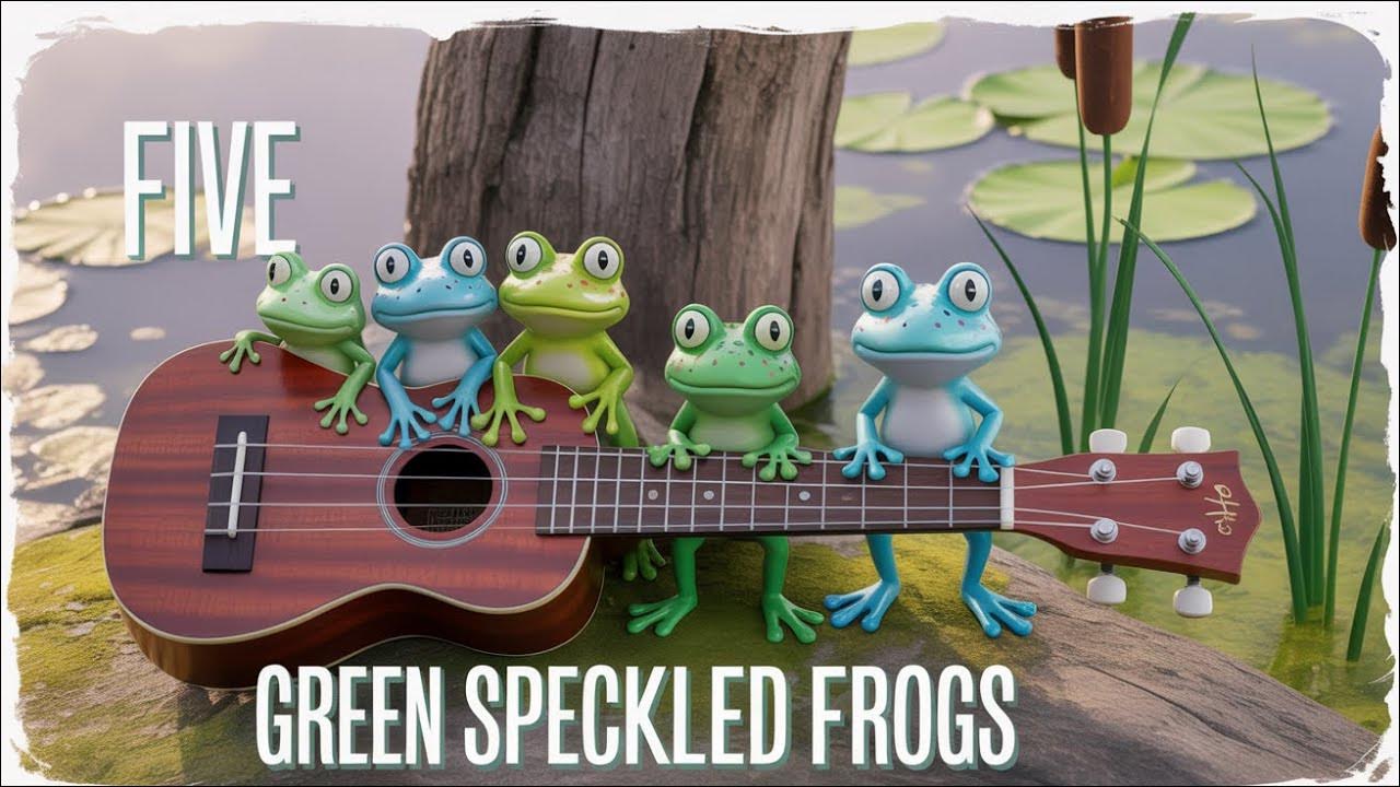Five little speckled frogs baritone ukulele tutorial - YouTube