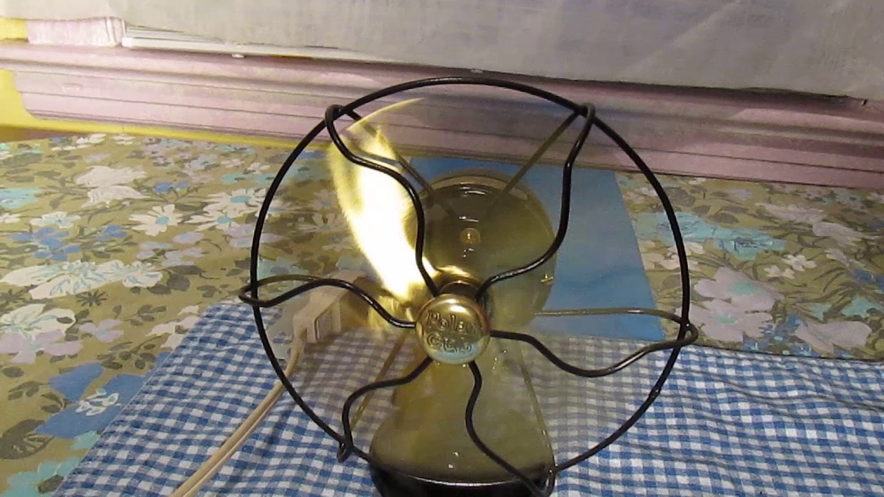 1921 Polar Cub type G vintage electric fan - YouTube
