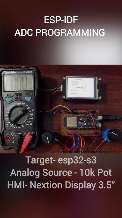 ESP32 ADC programming using esp-idf #esp32 #embeddedsystem #shorts ...