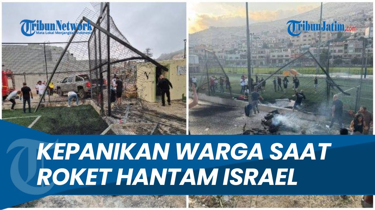 Detik-detik Kepanikan Warga Israel saat Roket Hantam Dataran Tinggi ...