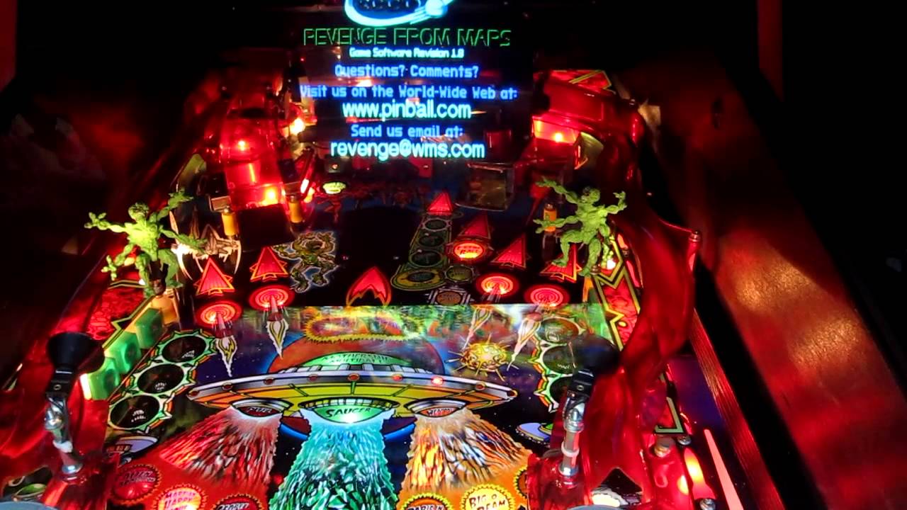 Revenge From Mars pinball machine running with Nucore - YouTube