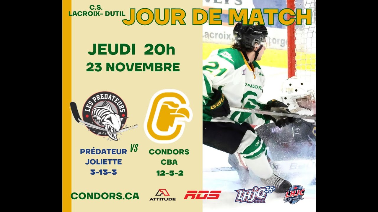#20- W13 Prédateurs Joliette 4 - Condors CBA 11 - YouTube