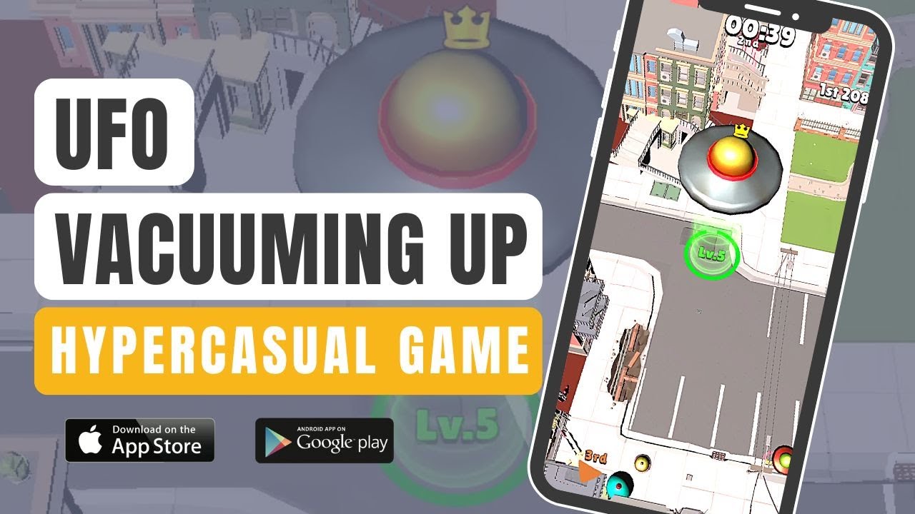 UFO Vacuuming Up 🛸👾👽 Gameplay | Android, iOS | Mobile Game - YouTube